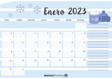 Calendario primer semestre 2023 - MAGICA DISSENY