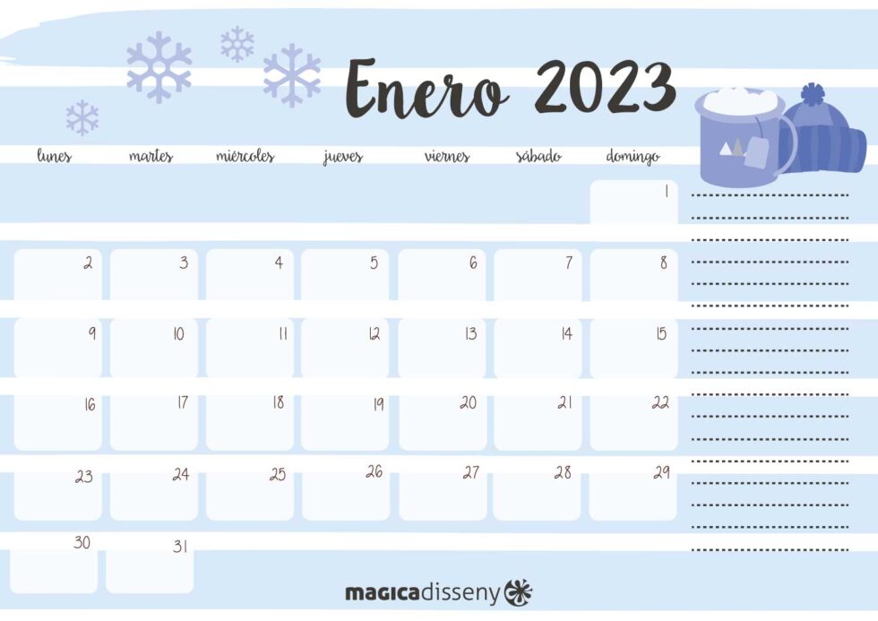 Calendario primer semestre 2023 - MAGICA DISSENY